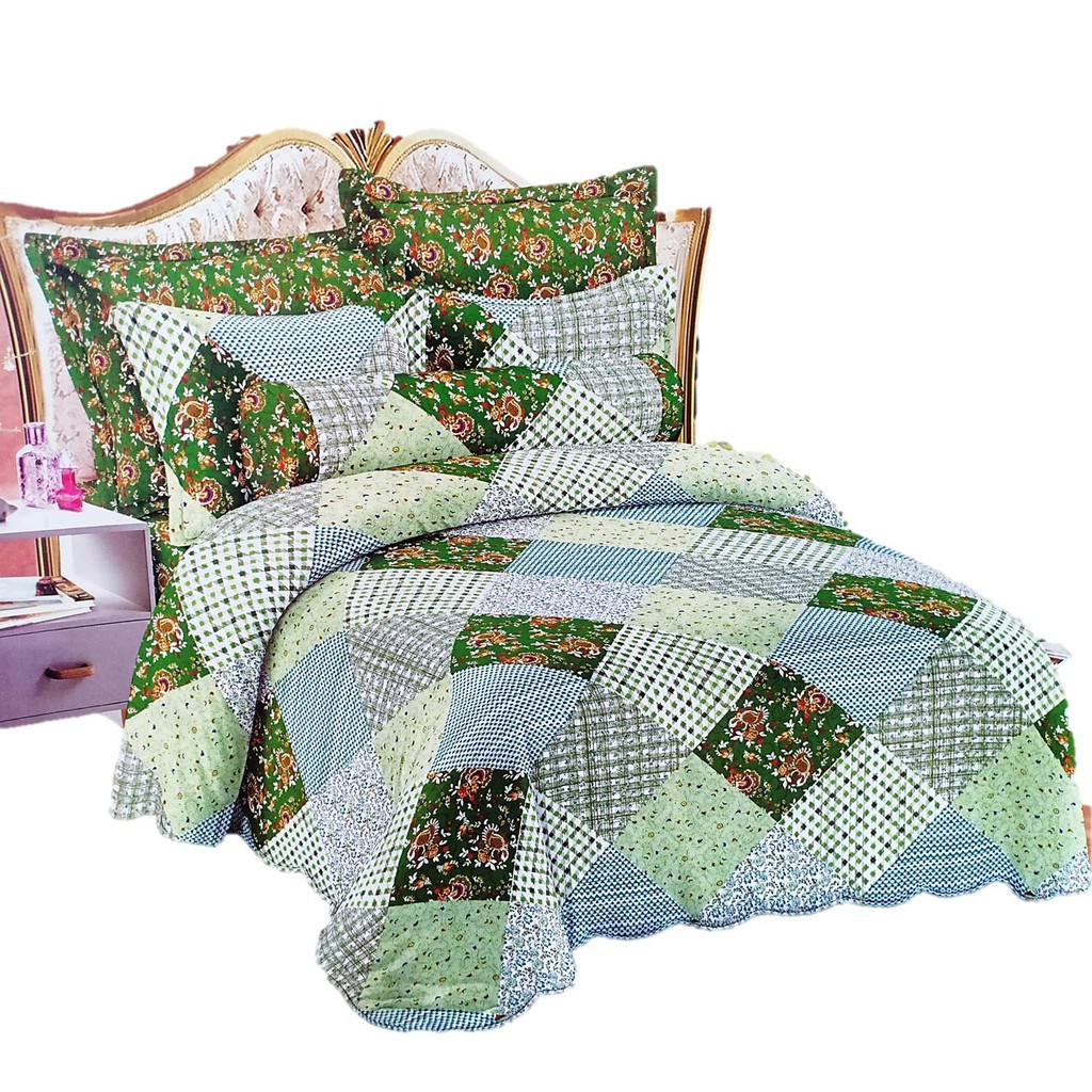 OFFER 3 IN 1 QUEEN PATCHWORK CADAR BEDSHEET..READY STOK | Shopee Malaysia