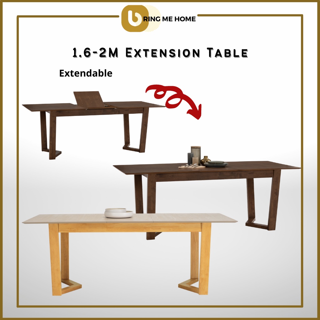 VATAS 1.6M Extension Dining Table 8 Seater Extendable Dining Table 6 ...