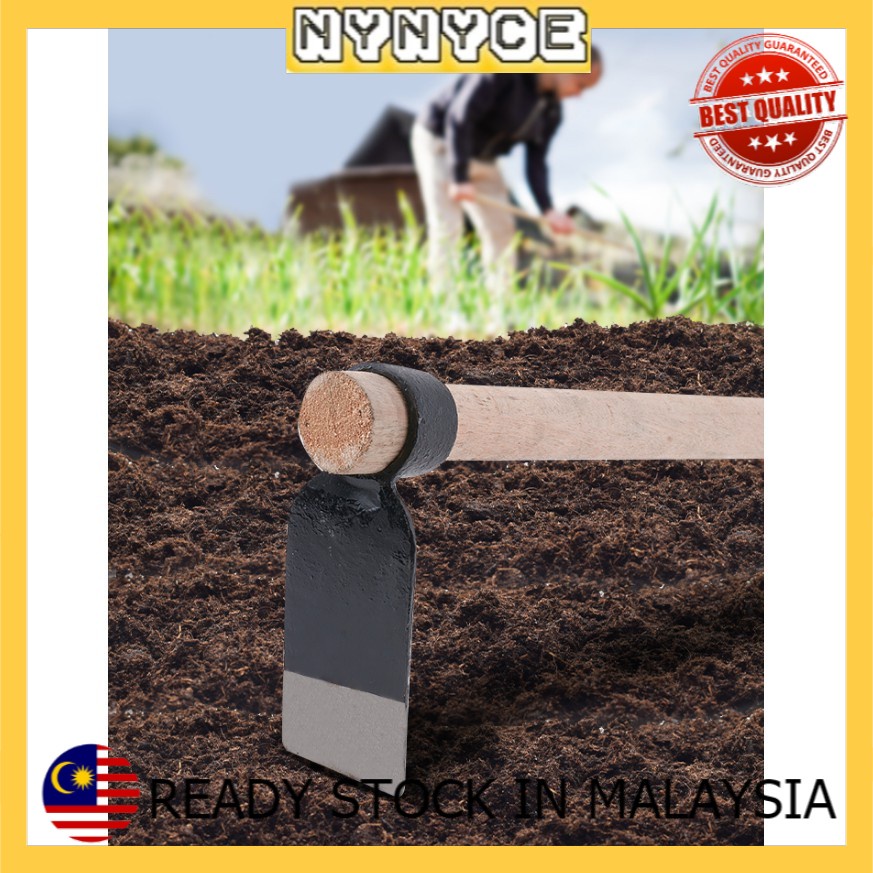 2 way Mini Hoe Digging Rake Hoe with Wood Handle Garden Outdoor Tools ...