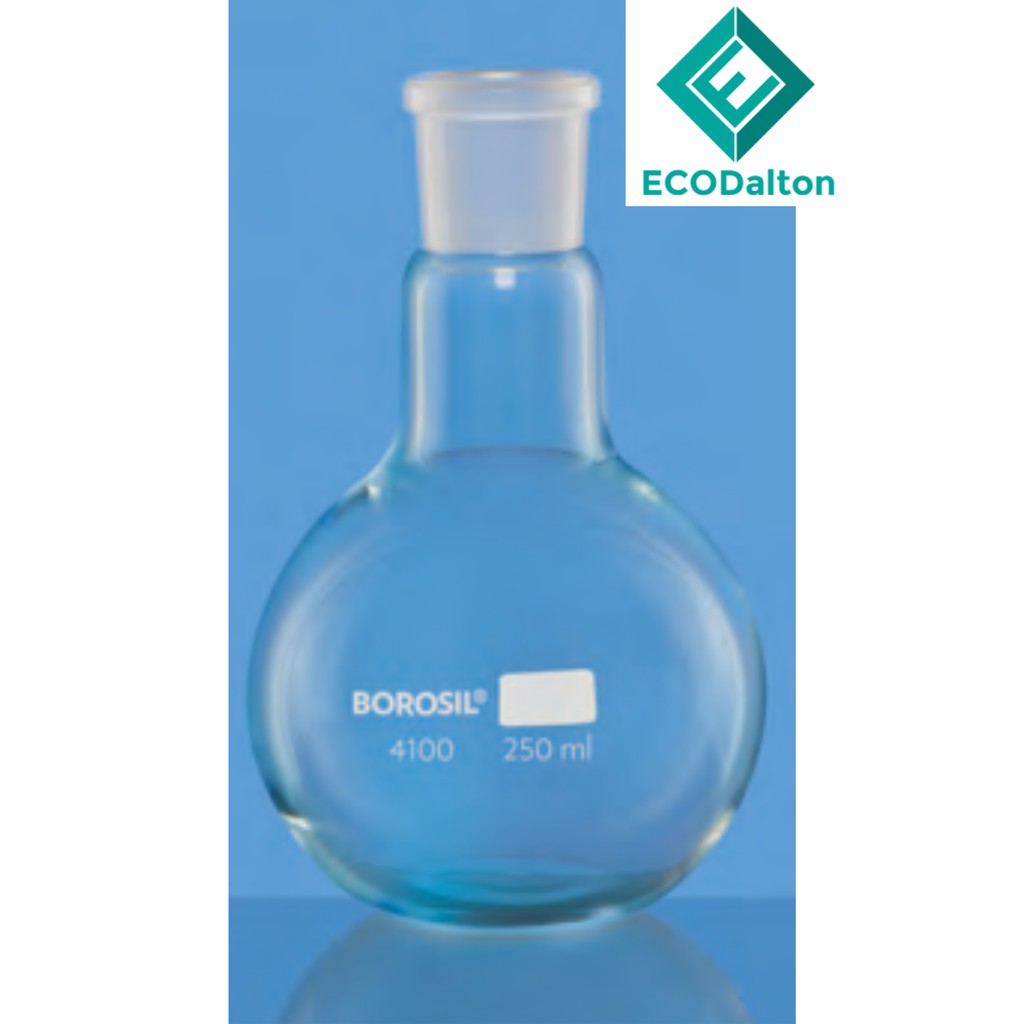 Borosil Flasks Boiling, Flat Bottom, Short Neck, Interchangeable Joint ...