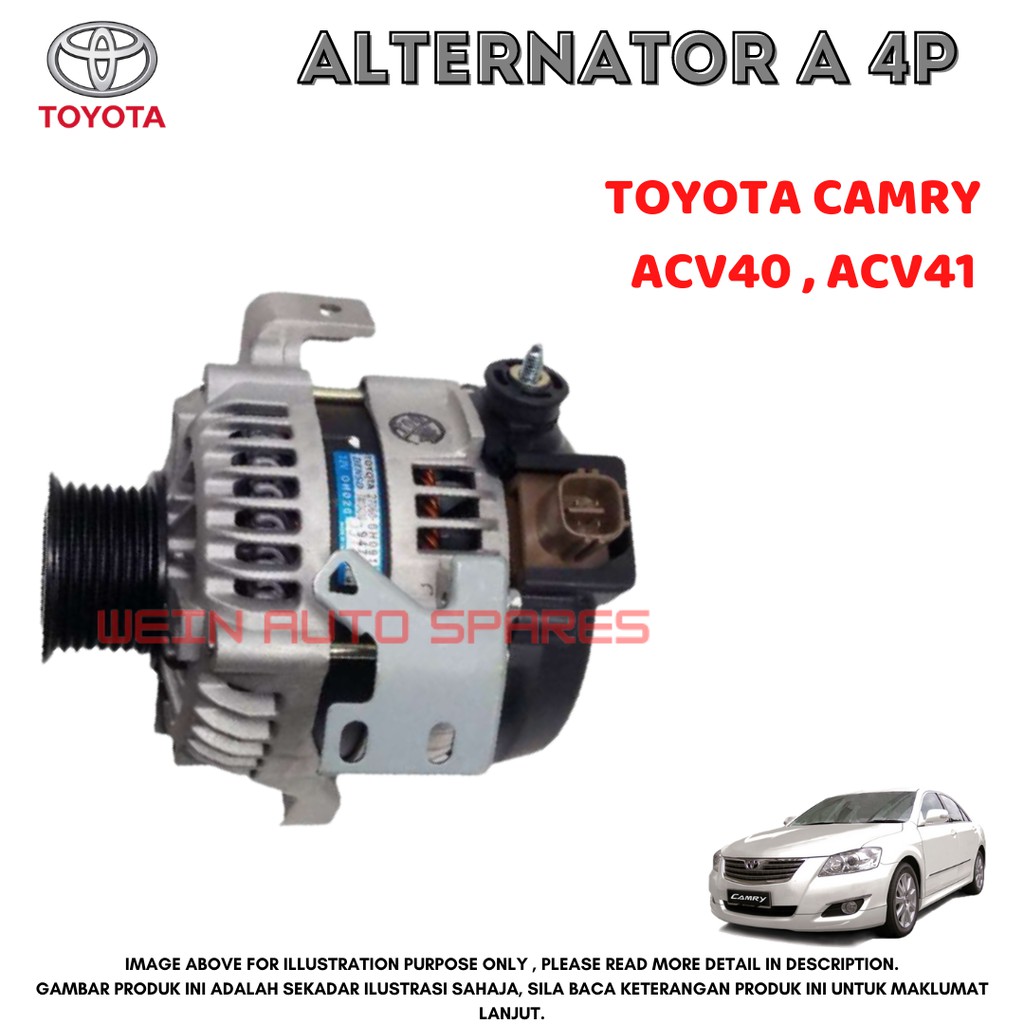 TOYOTA GENUINE ALTERNATOR - TOYOTA CAMRY ACV40 , ACV41 | Shopee Malaysia