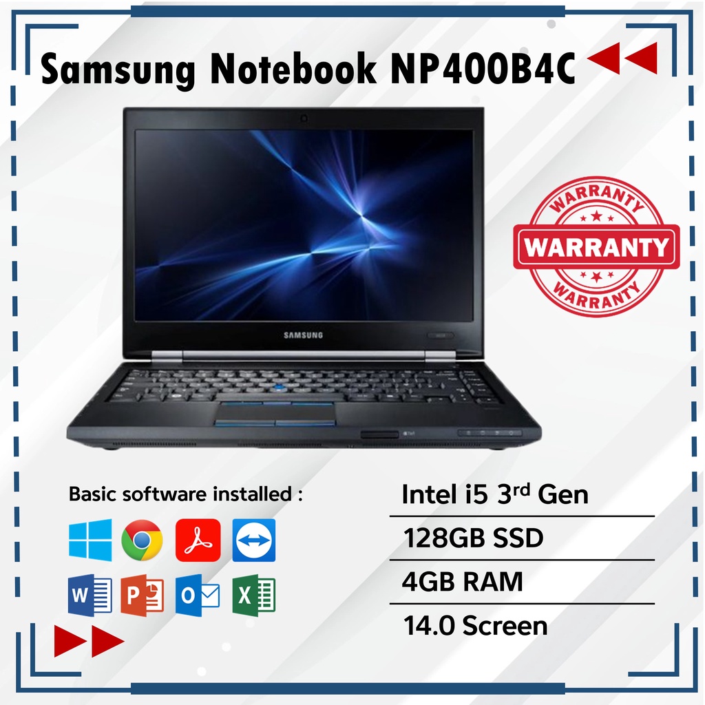 Samsung Notebook 4 NP400B4C i5 3rd Gen 128GB SSD 4GB RAM 14 Inch Screen ...