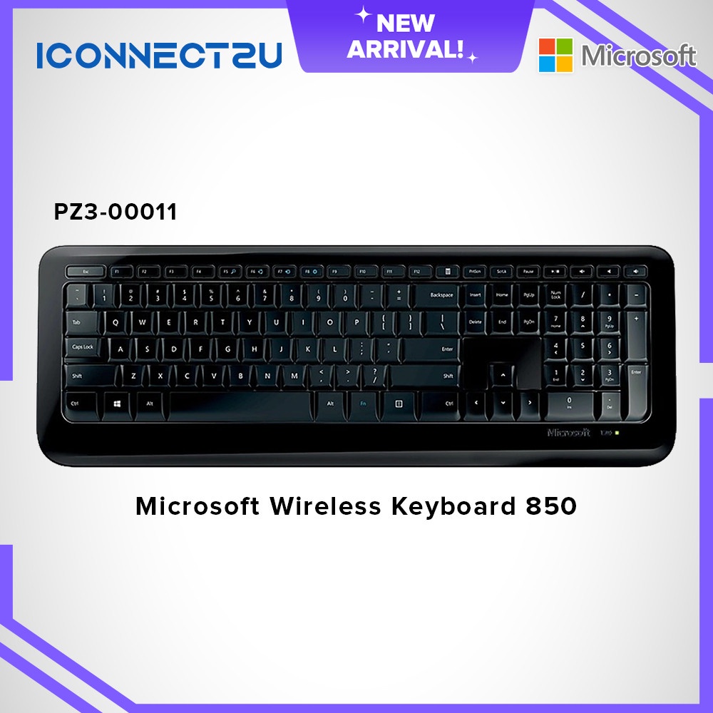 Microsoft Wireless Keyboard 850 With AES Usb Port (PZ3-00011) | Shopee ...