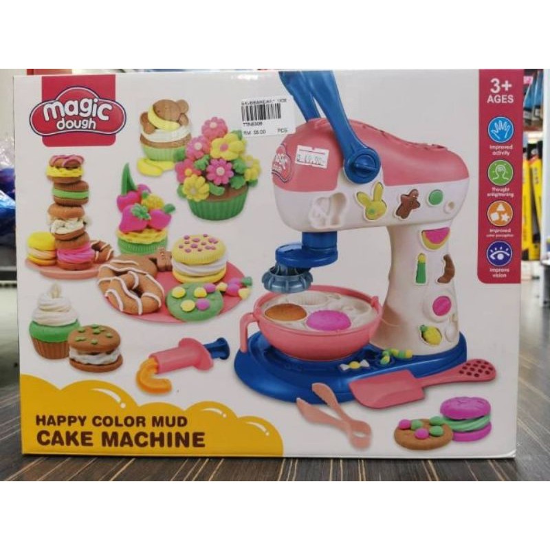 Playdoh magic douhg happy colour mud cake machine | Shopee Malaysia