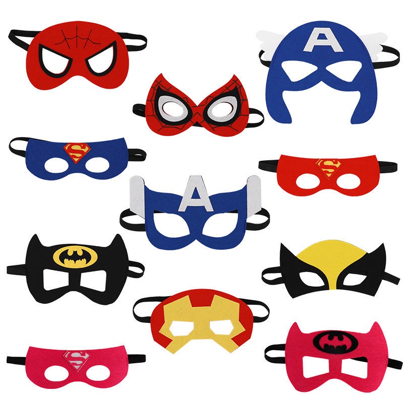 Mom & Kids Ready Stock Superhero Eye Face Masks | Kids Cosplay Mask ...