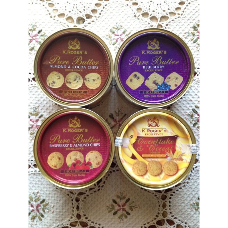 K.Rogers Pure Butter Cookies (1 set of 4 tins) | Shopee Malaysia