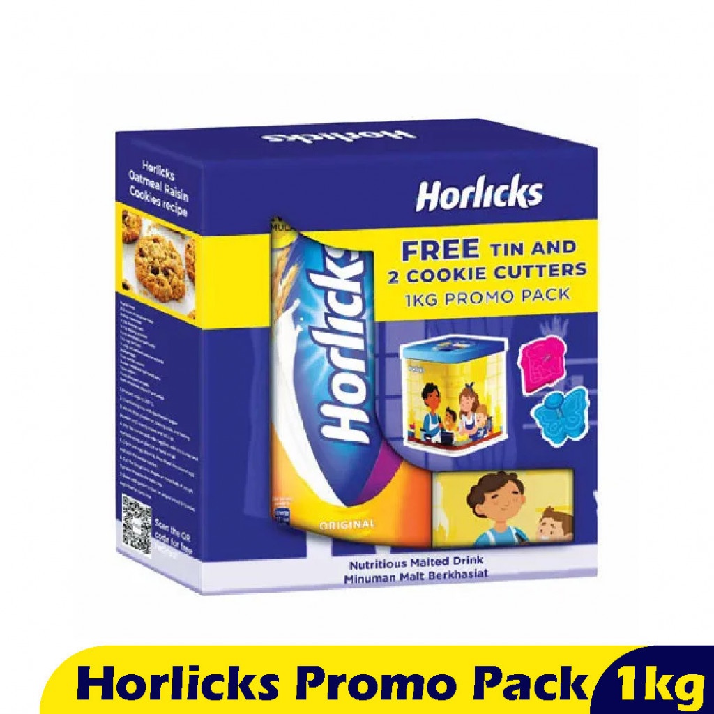 Horlicks Refill Pack Original Powdered Malt Drink (1kg) FREE Tin ...