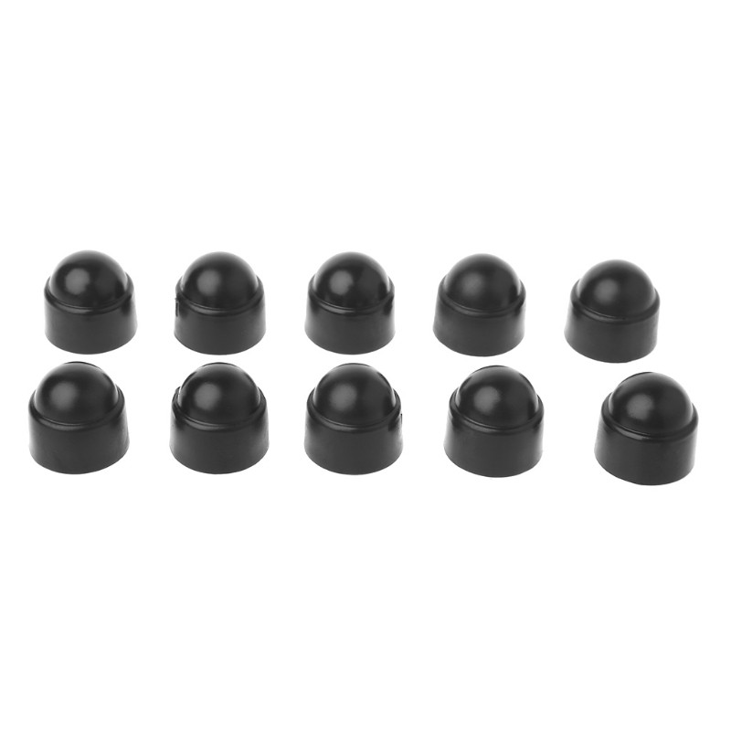 Black 10Pcs M6 M8 M10 M12 Bolt Nut Dome Protection Cap Covers Exposed Hexagon Plastic SS 60 ...