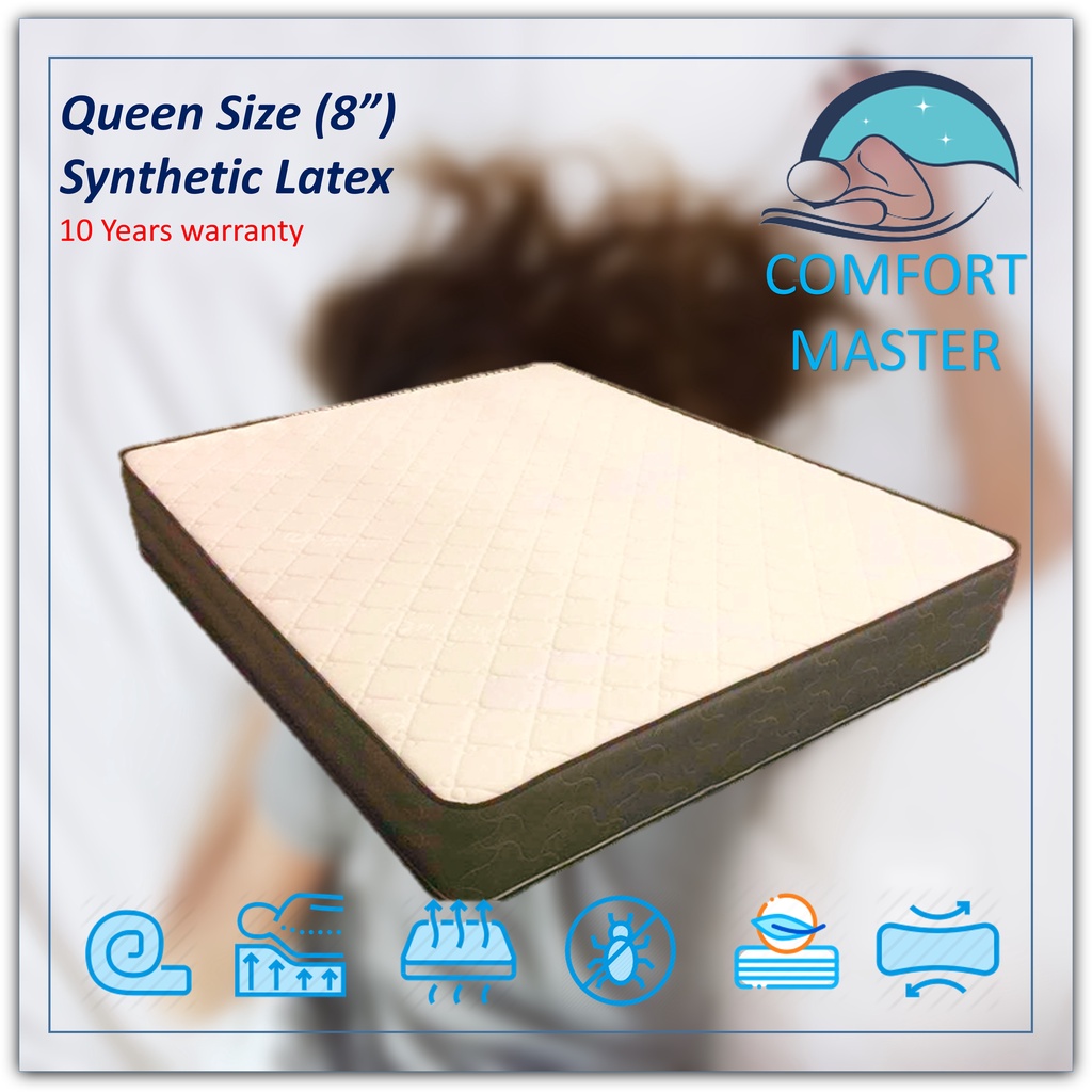 【FREE SHIPPING】 Comfort Master Queen Mattress Synthetic Latex Tilam ...