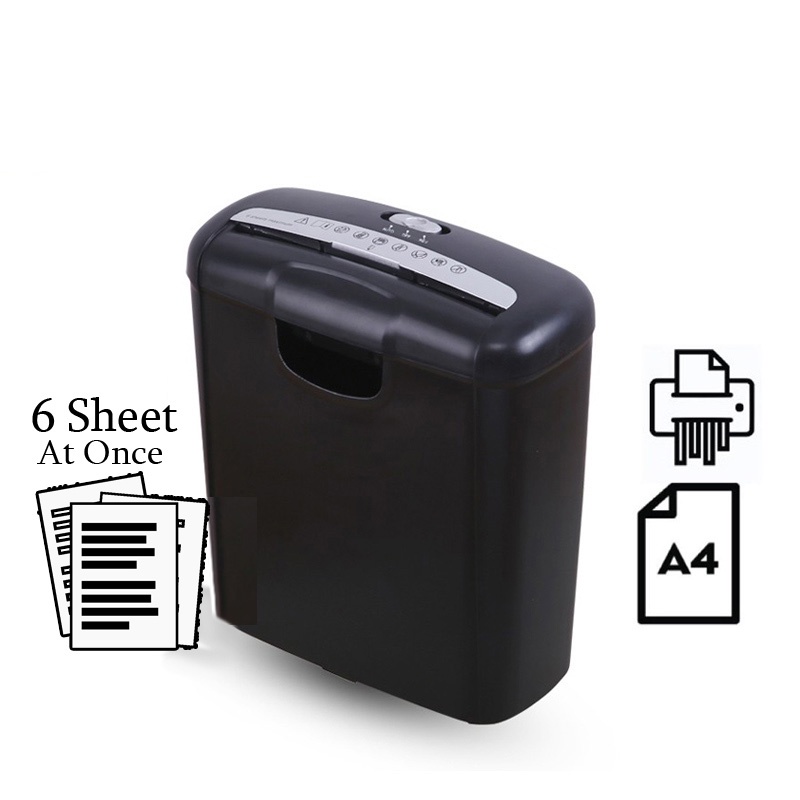 Heavy Duty 6 Sheet Strip Cut Paper Shredder 10L Waste Basket | Shopee ...