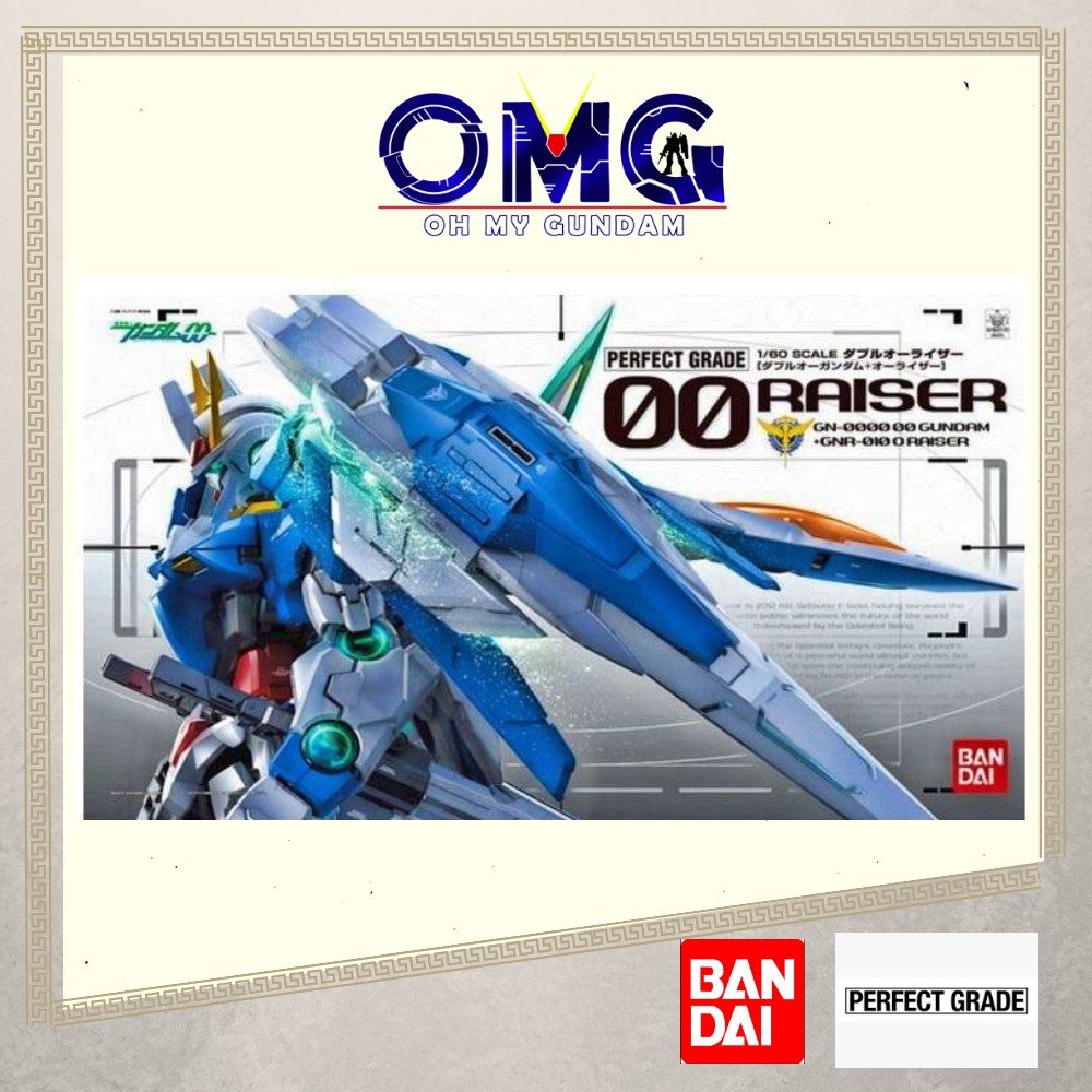 Bandai PG 00 Raiser Gundam 61016 63545 1/60 GN-0000 GNR-010 00 Raiser OO Raiser OOR 00R Gunpla ...