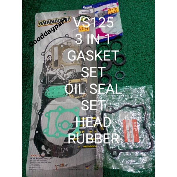 SUZUKI VS125 VS 125 COMPLETE OVERHAUL GASKET SET OIL SEAL COMP ENGINE ...