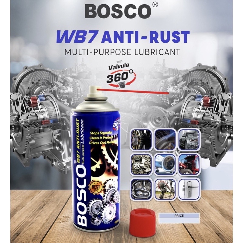 BOSCO WB7 Anti Rust Multi-Purpose Lubricant 400ml / Spray Anti Karat ...