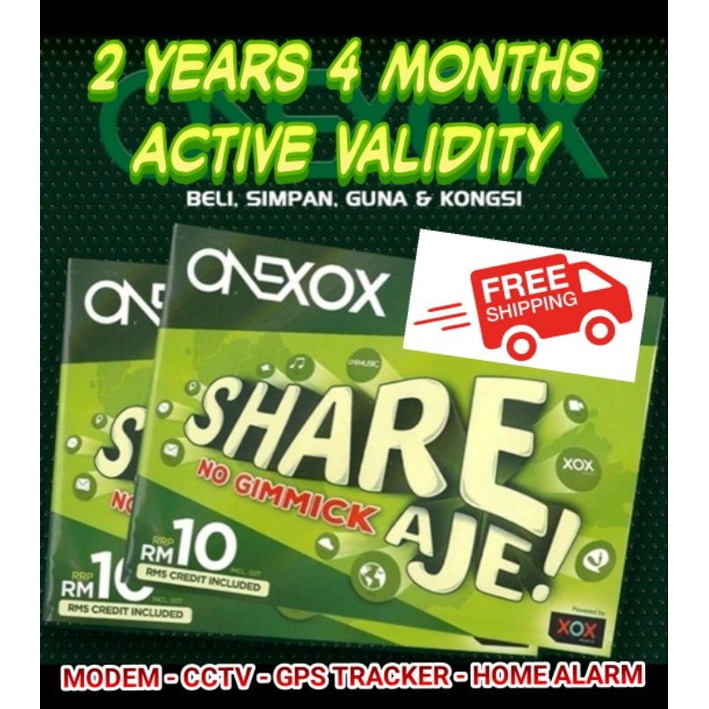 XOX Prepaid SIM Card 2 Years 4 Month Active Validity - Couple Sequence ...