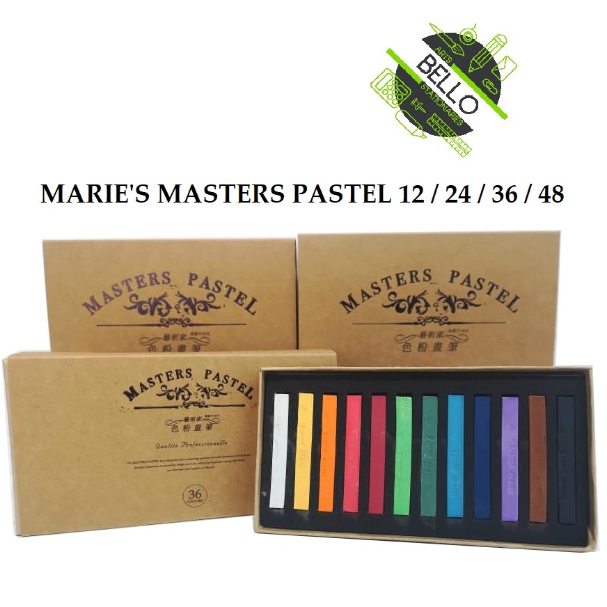 Marie's Masters Pastel Color 12 / 24 / 36 / 48 | Shopee Malaysia