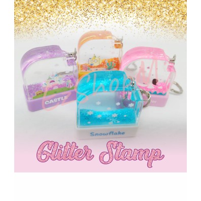 🌟🌟🌟NEW🌟🌟🌟 STAMP COP NAMA GLITTER WITH KEYCHAIN (NURSE, SCHOOL, KIDS ...