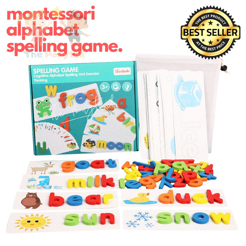 Educational Toys for Kids ABC Puzzle Spelling Alphabet Montessori Toys ...