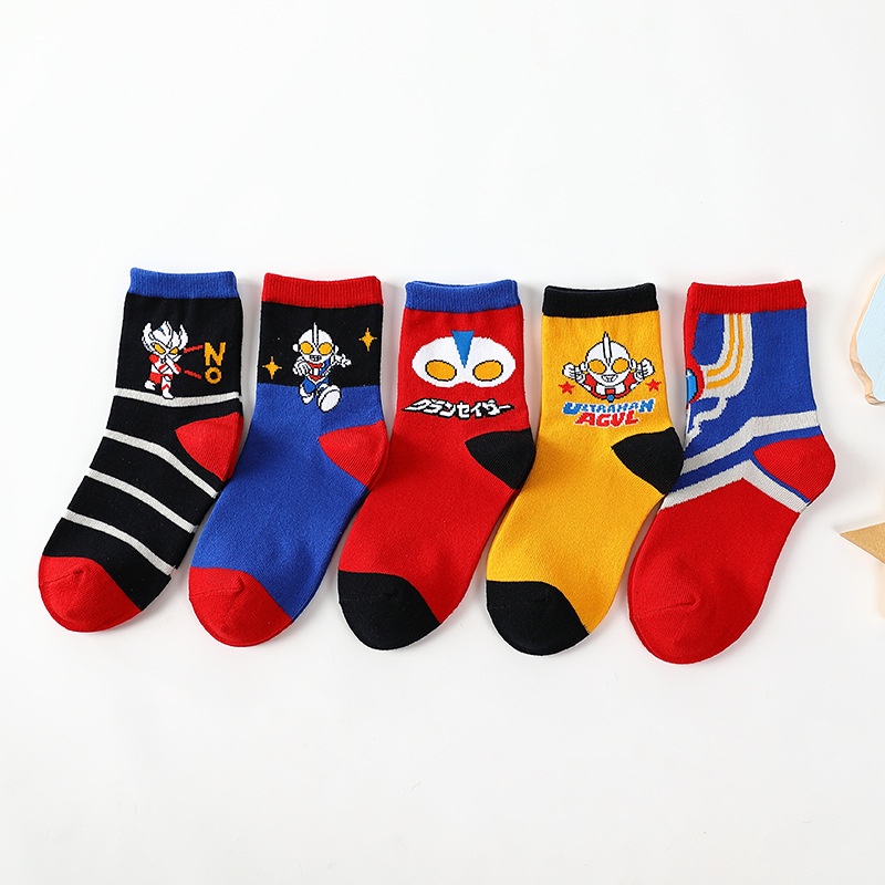 Cartoon Ultraman Socks, Stoikin ultraman, Stokin kanak-kanak, Children ...