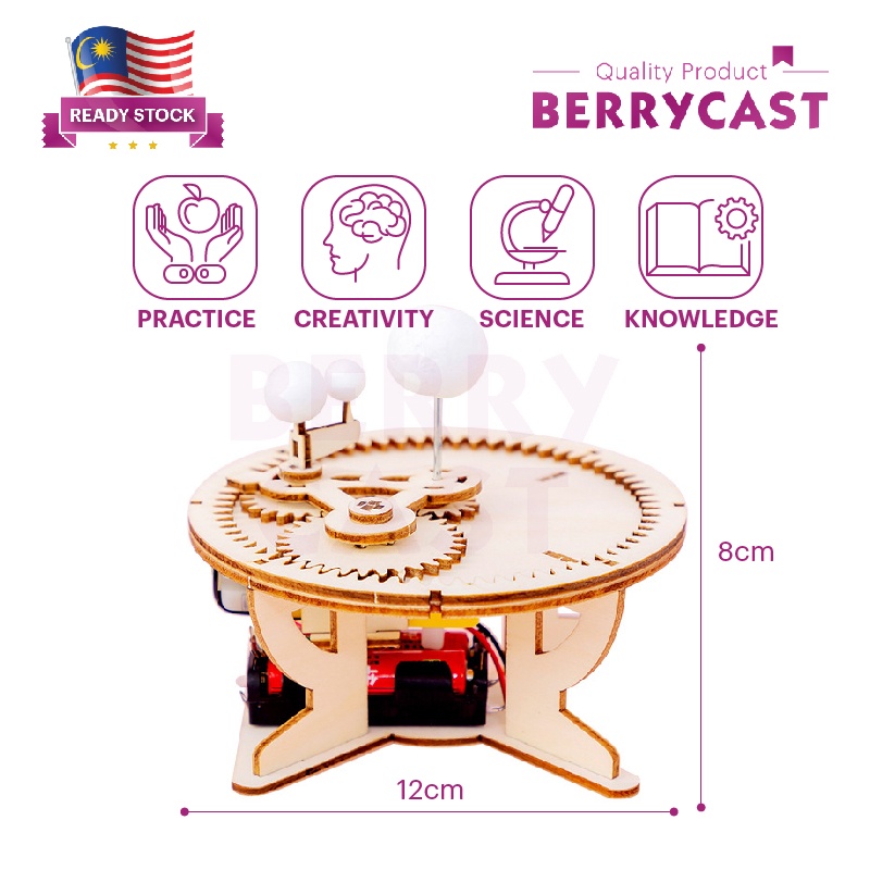 Wooden Solar System Space Instrument Assembling Toy Educational STEAM ...