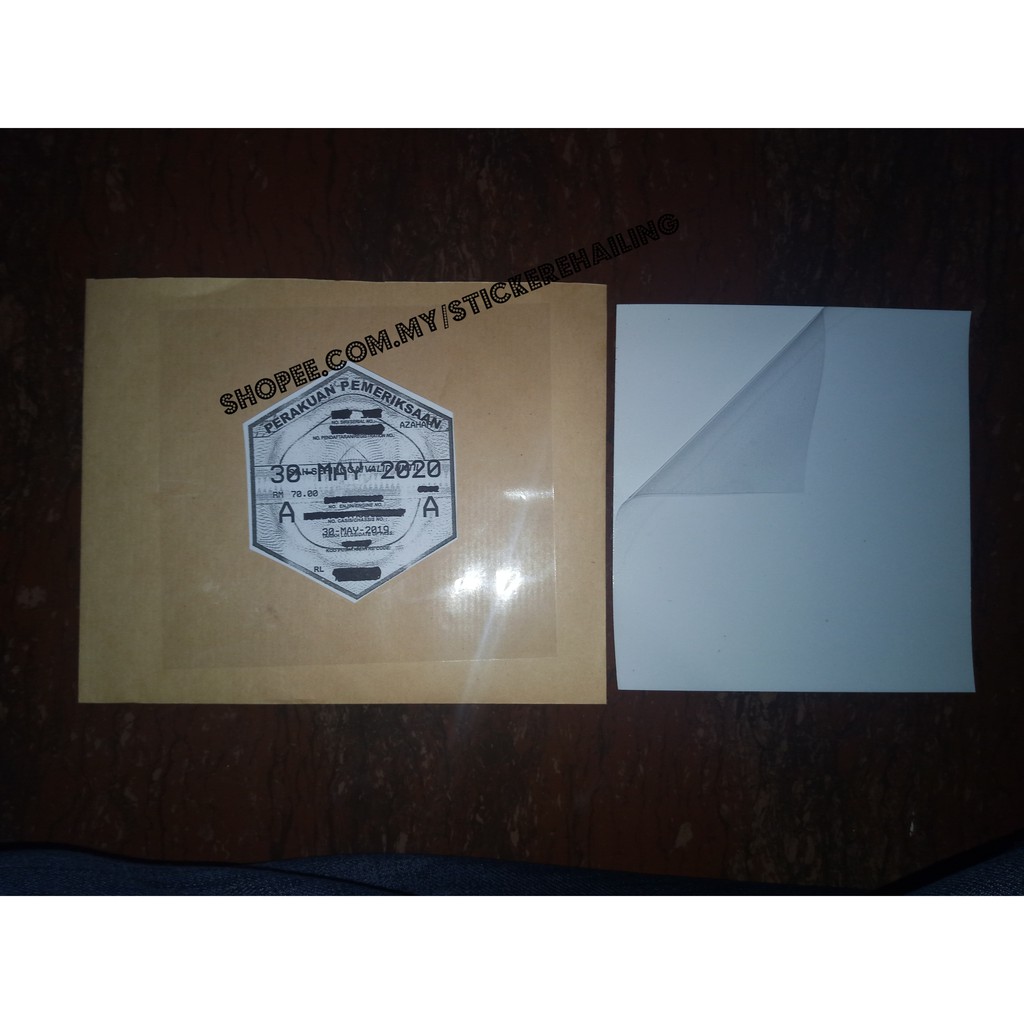 Transparent Roadtax Puspakom Windscreen Sticker. Pelekat Cermin ...