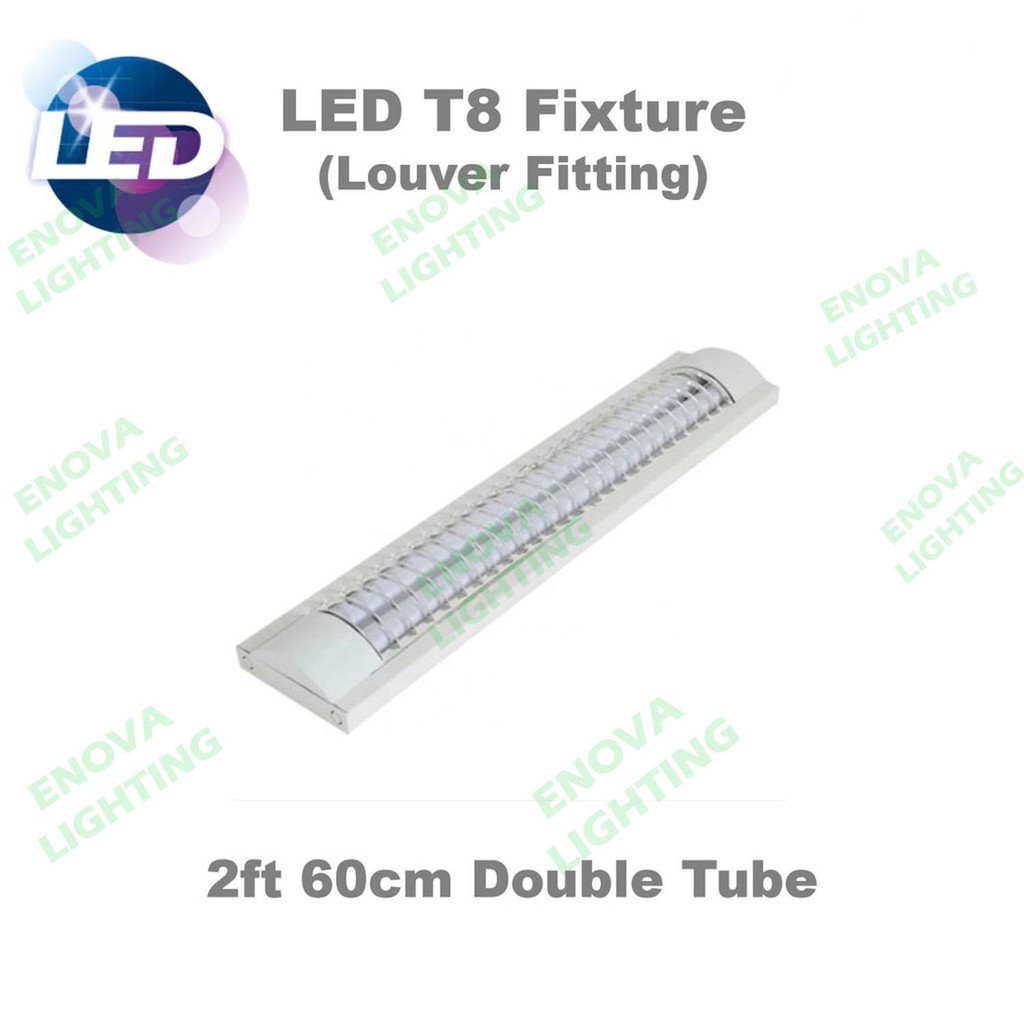LED T8 Louver Fitting T8 Fitting Single Circuit Double Circuit Casing ...
