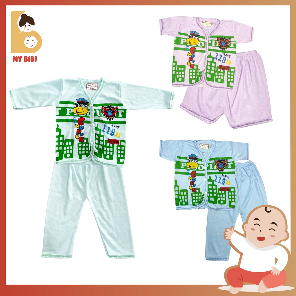 Newborn Baju Baby Infant Suit Cow Pilot Design Baju Baby (1pcs = Baju ...