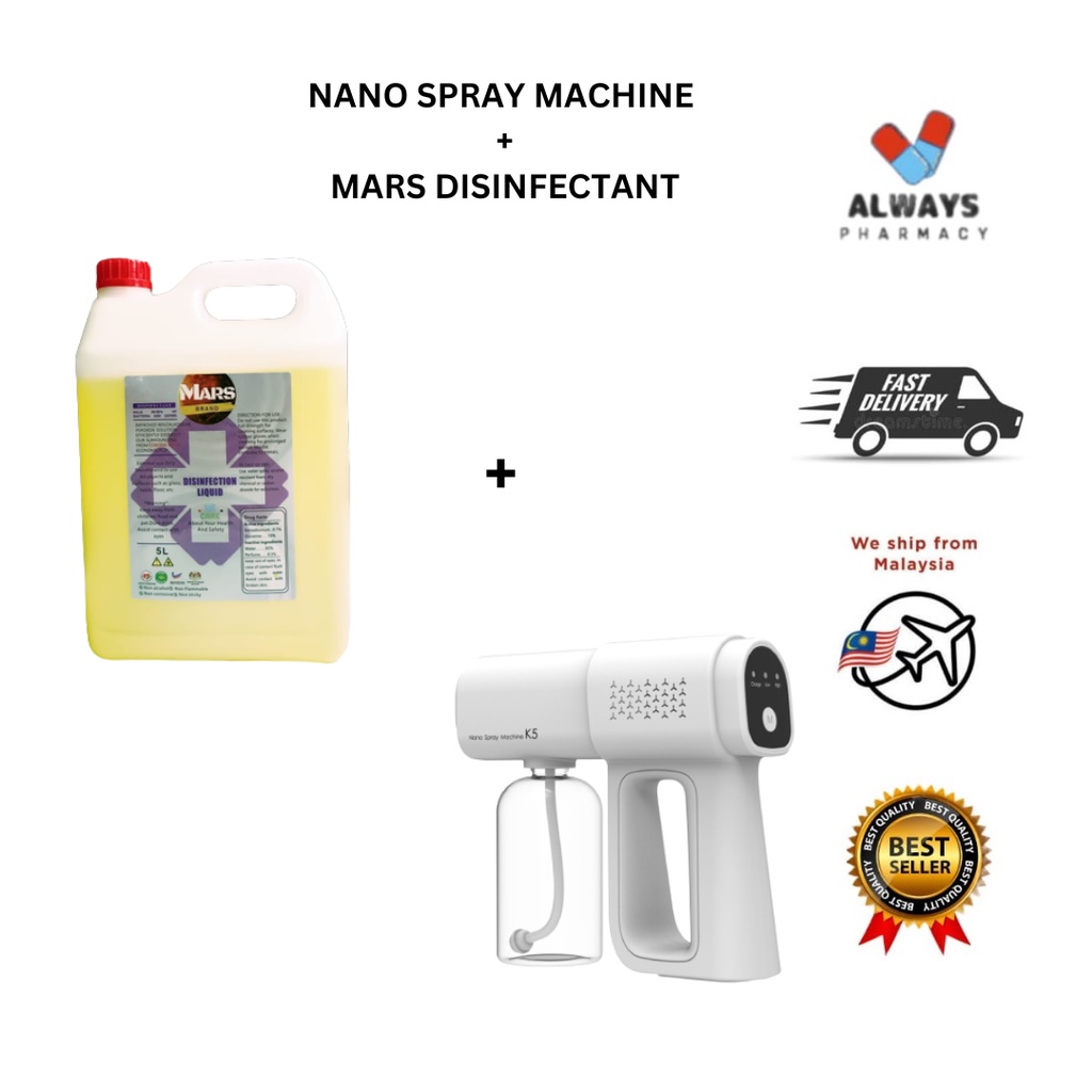 NANO SPRAY MACHINE + MARS DISINFECTANT (SET) | Shopee Malaysia
