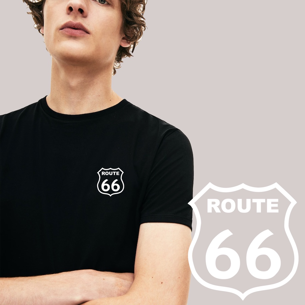 Historic Route 66 Road Sign Classic American Tees Adult Unisex Cotton T ...