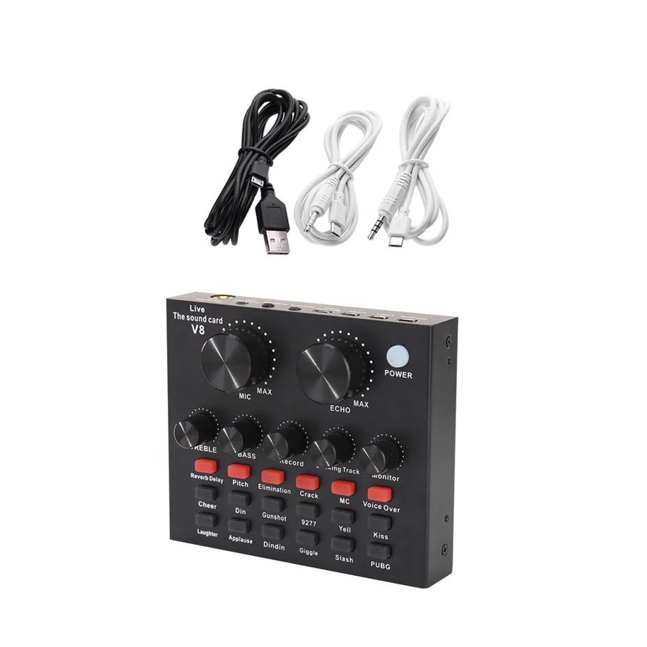 V8 Bluetooth Sound Card Audio Set Interface External Usb Live ...