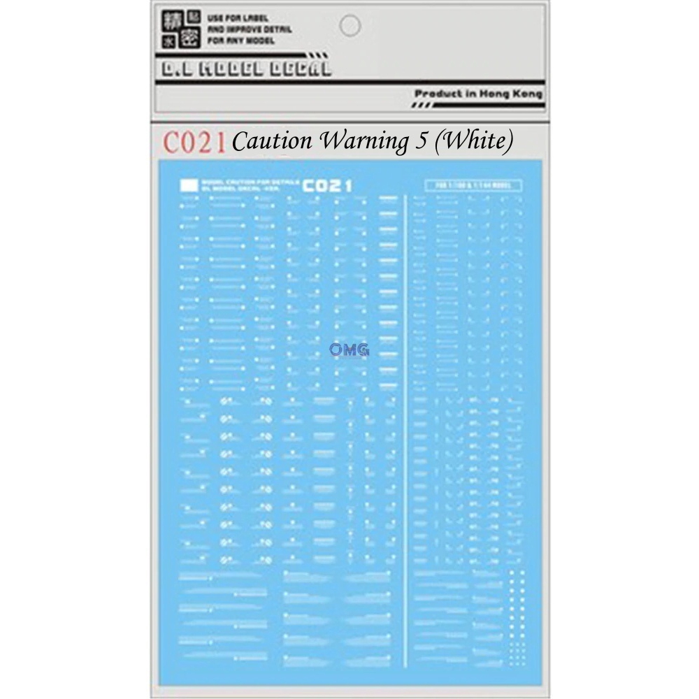 Dalin Water Decal C001-C021 Caution Warning Water Decals Gundam Decal ...