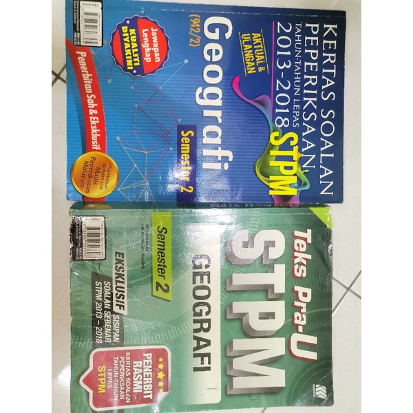 Buku teks geografi stpm semester 2 dan latihan kertas soalan tahun lepas | Shopee Malaysia