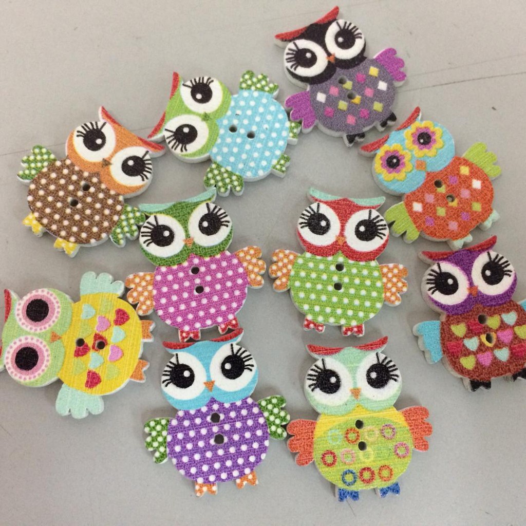 🔥HOT ITEM🔥cartoon 🤪 50 PCS/ 100PCS Wood Button 2 Hole/ Butang Kayu ...