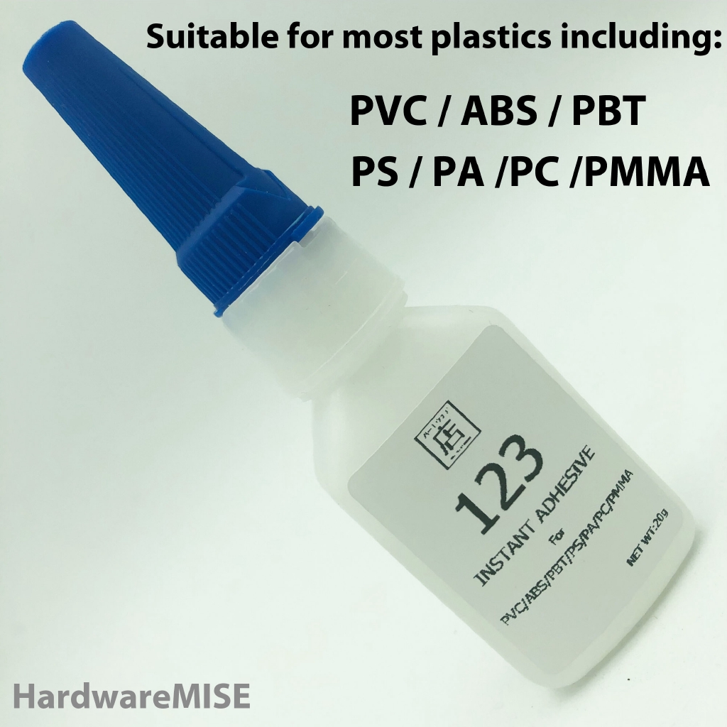 Instant Adhesive Glue For Bonding PVC ABS PBT PS PA PC PMMA Plastic 123 ...