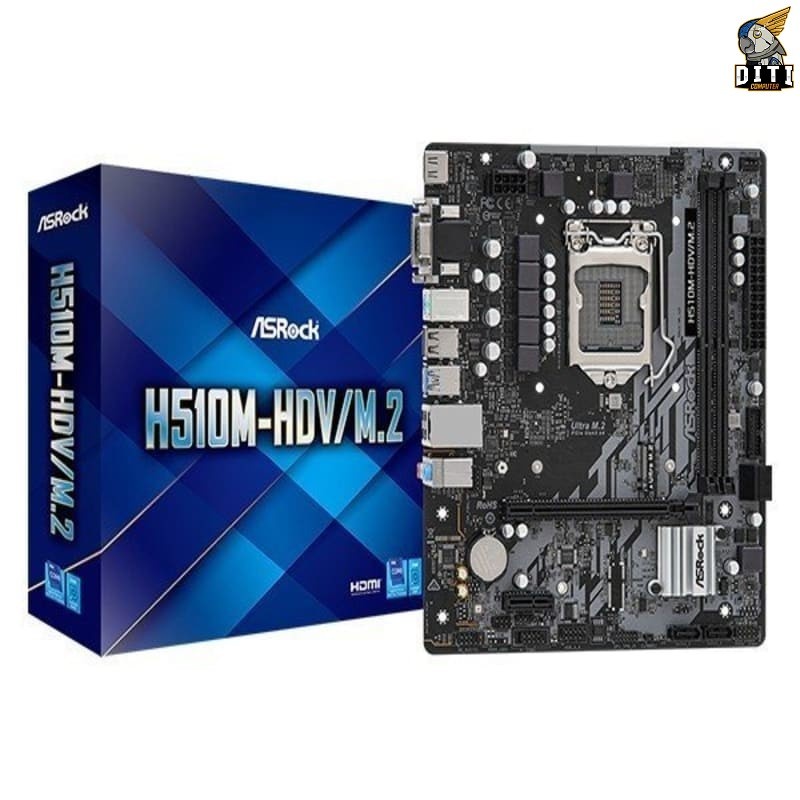 Asrock H510M-HDV/M.2 (LGA1200, H510, DDR4, USB3.2, SATA3) | Shopee Malaysia