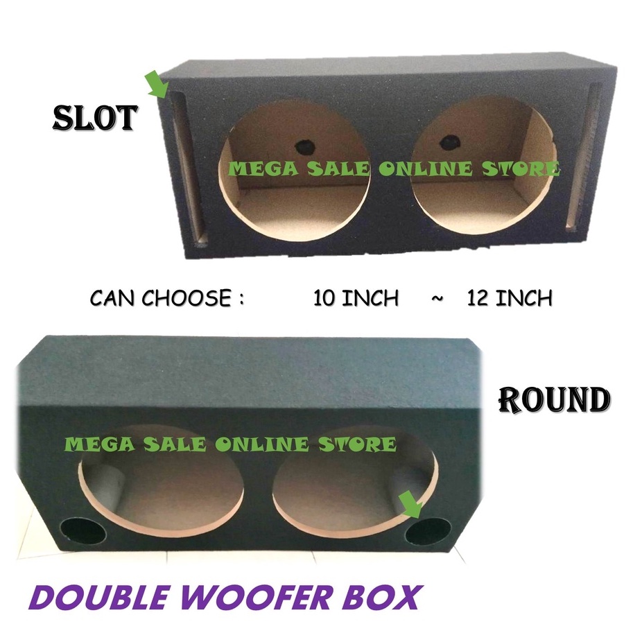 12 INCH AND 10 INCH DOUBLE WOOFER BOX / SPEAKER BOX | Shopee Malaysia