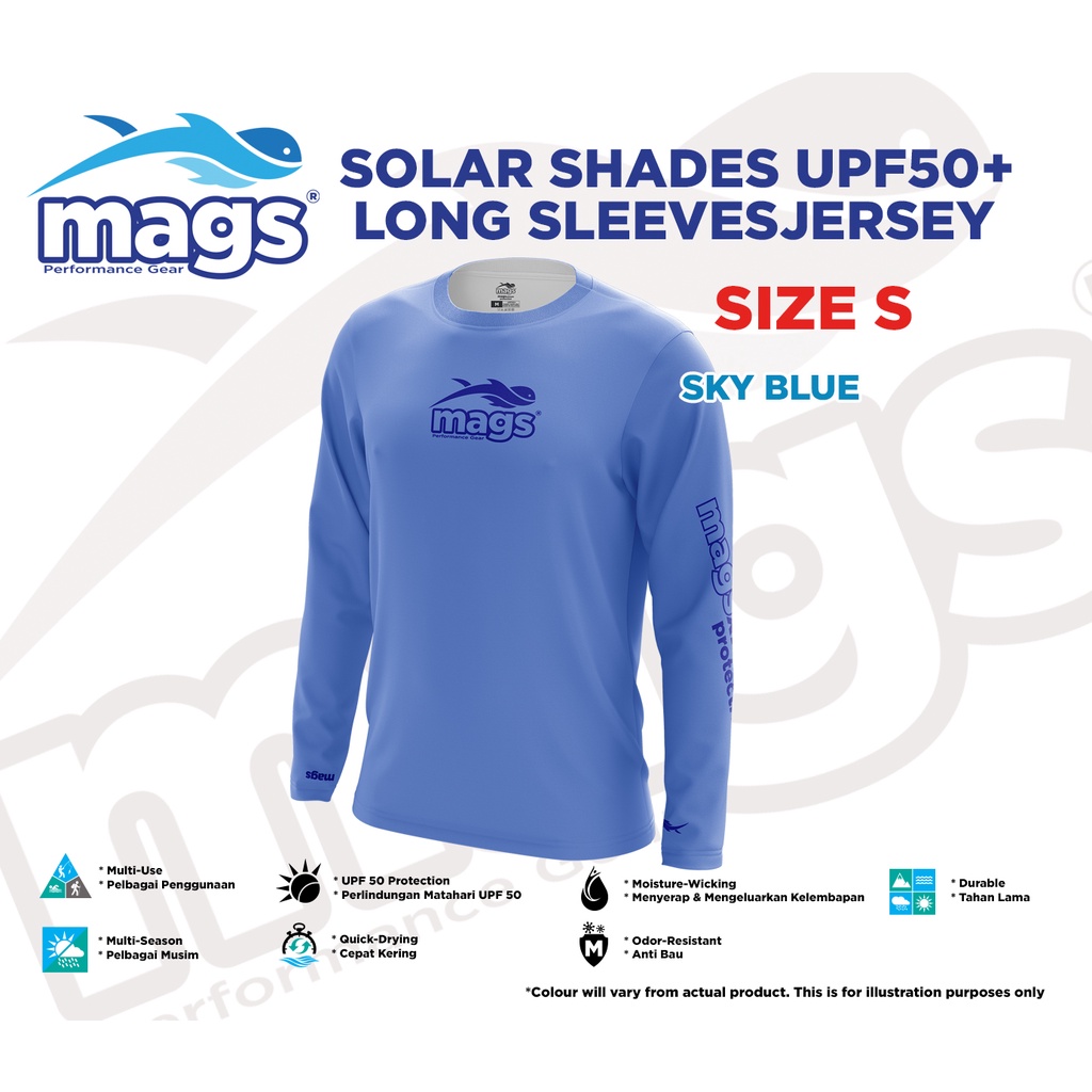 MAGS PG Solar Shades UPF50 Long Sleeves Jersey | Shopee Malaysia