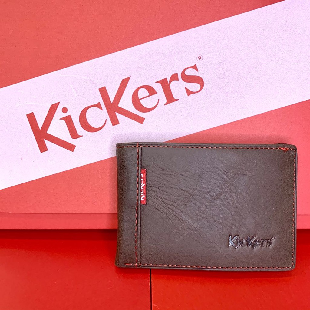 Kickers Card Holder Small Purse Mini Wallet Original Genuine Leather ...