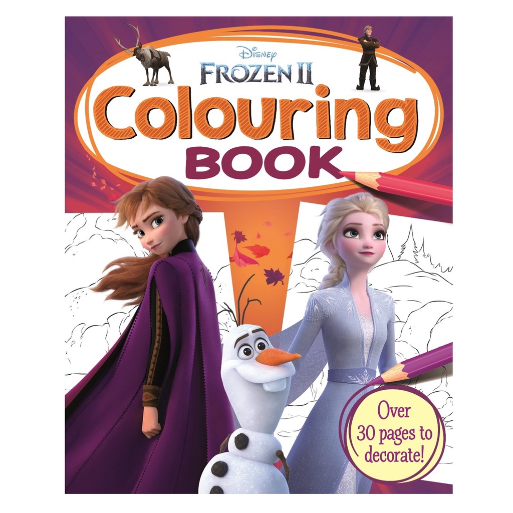 Frozen 2 Disney Simply Colouring Book For Kids With Elsa Anna & Olaf ...