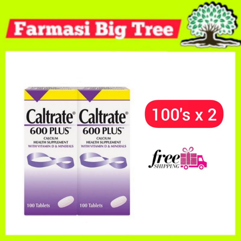 Caltrate 600 Plus 100 tablets x 2 bottles | Shopee Malaysia
