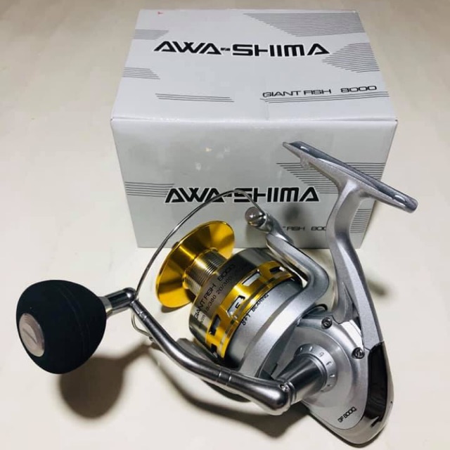 AWA-SHIMA GIANT FISH 8000 SPINNING REEL Drag 20kg | Shopee Malaysia