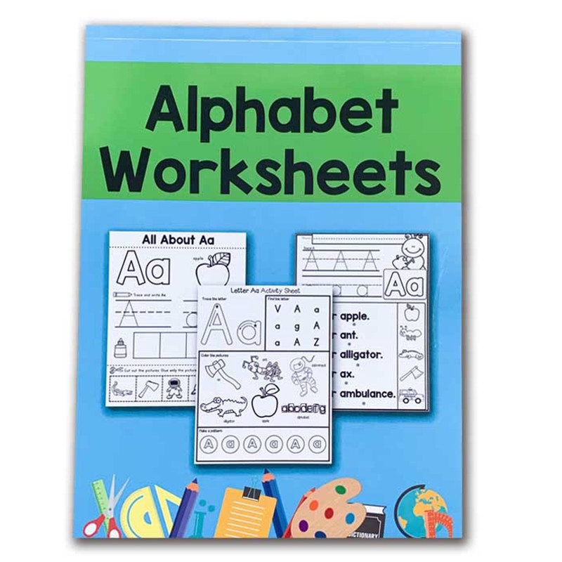 78 Pages/Book A4 Size Children Learn English Letter Homework ABC 26 ...