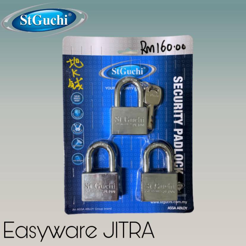 St Guchi GPL100N Security Padlock / Mangga Kunci Pintu (50MM) (SIRIM ...