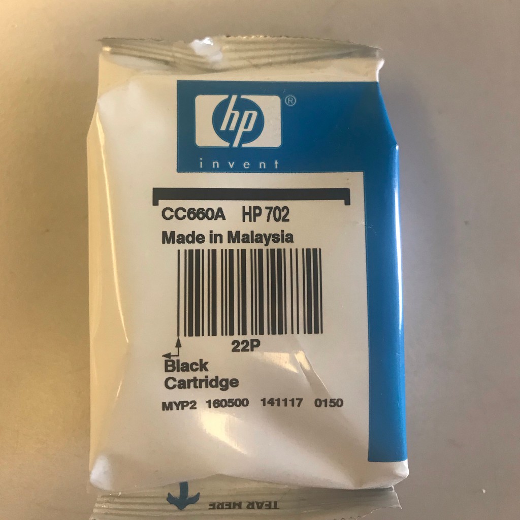HP 702 Black Original Ink HP22 Colour Original Ink(ORIGINAL WITHOUT BOX ...
