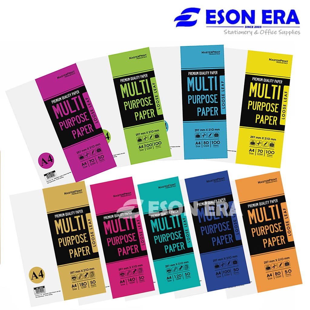 Masterprint A4 Multi Purpose Paper 70gsm / 80gsm / 100gsm / 140gsm ...