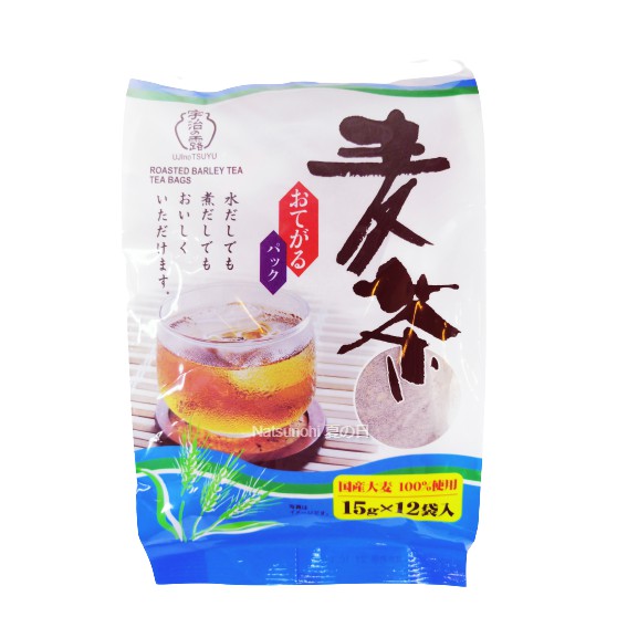 UjinoTsuyu Mugi Cha Roasted Barley Tea Bags 12 pkts 宇治の露 大麦茶 15克 x 12小袋 ...