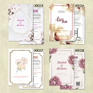 Kad Kahwin / Kad Jemputan / Invitation Card / Wedding Card A6 | Shopee ...