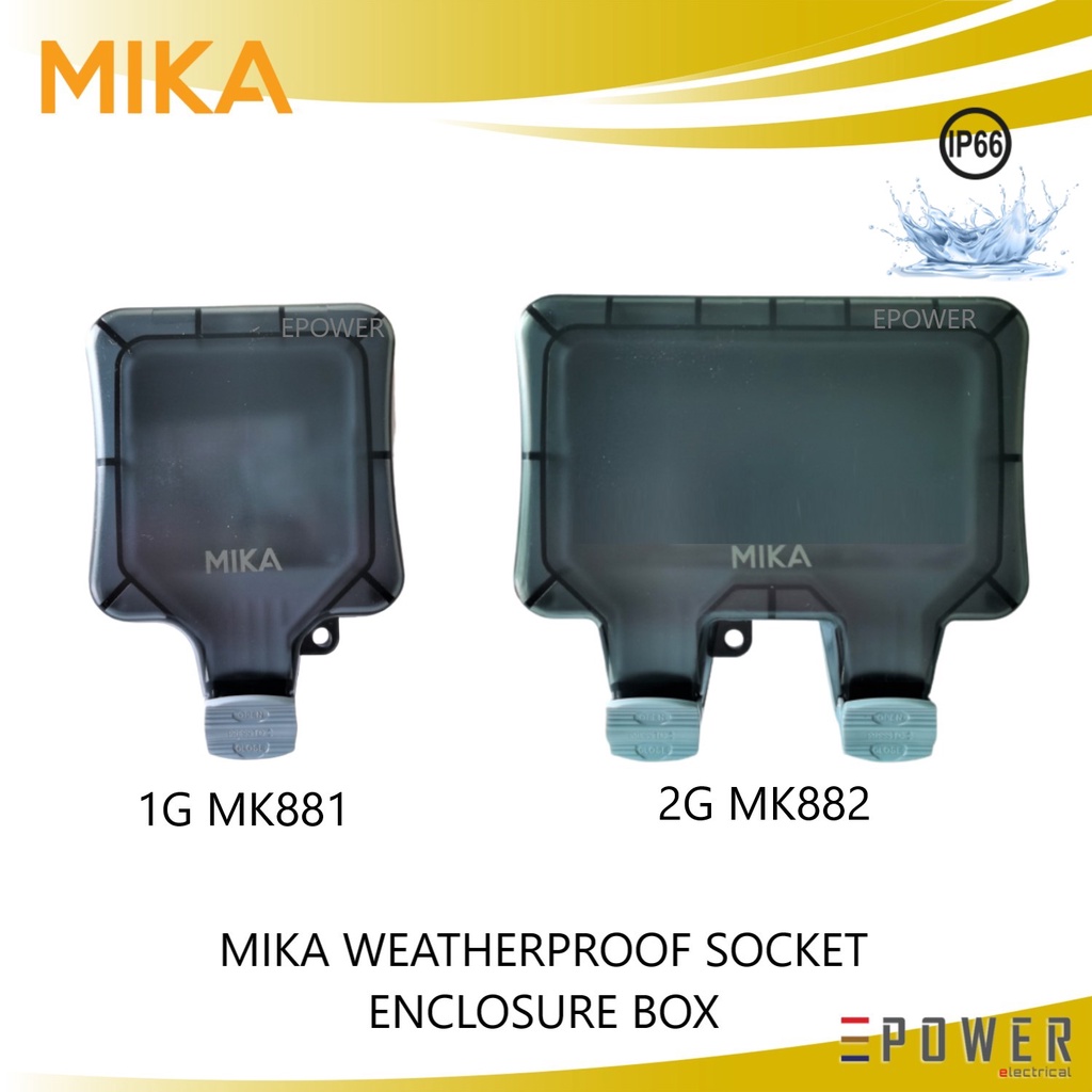 MIKA IP66 WEATHERPROOF SOCKET ENCLOSURE BOX 1G 2G | Shopee Malaysia