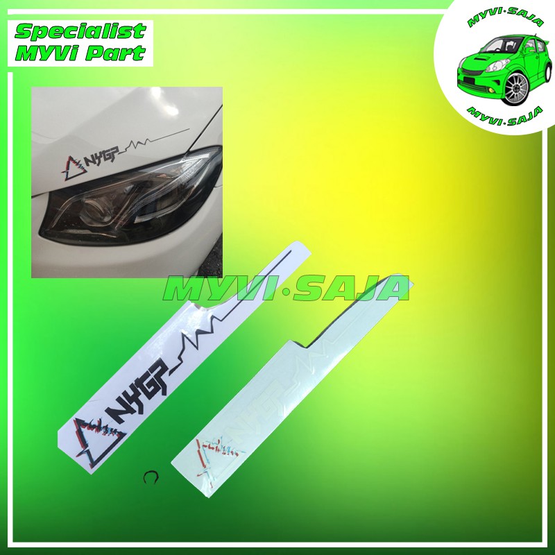 NYGP DESIGNED CAR BONNET STICKER MYVI AXIA VIVA ARUZ CITY VIOS CIVIC ...