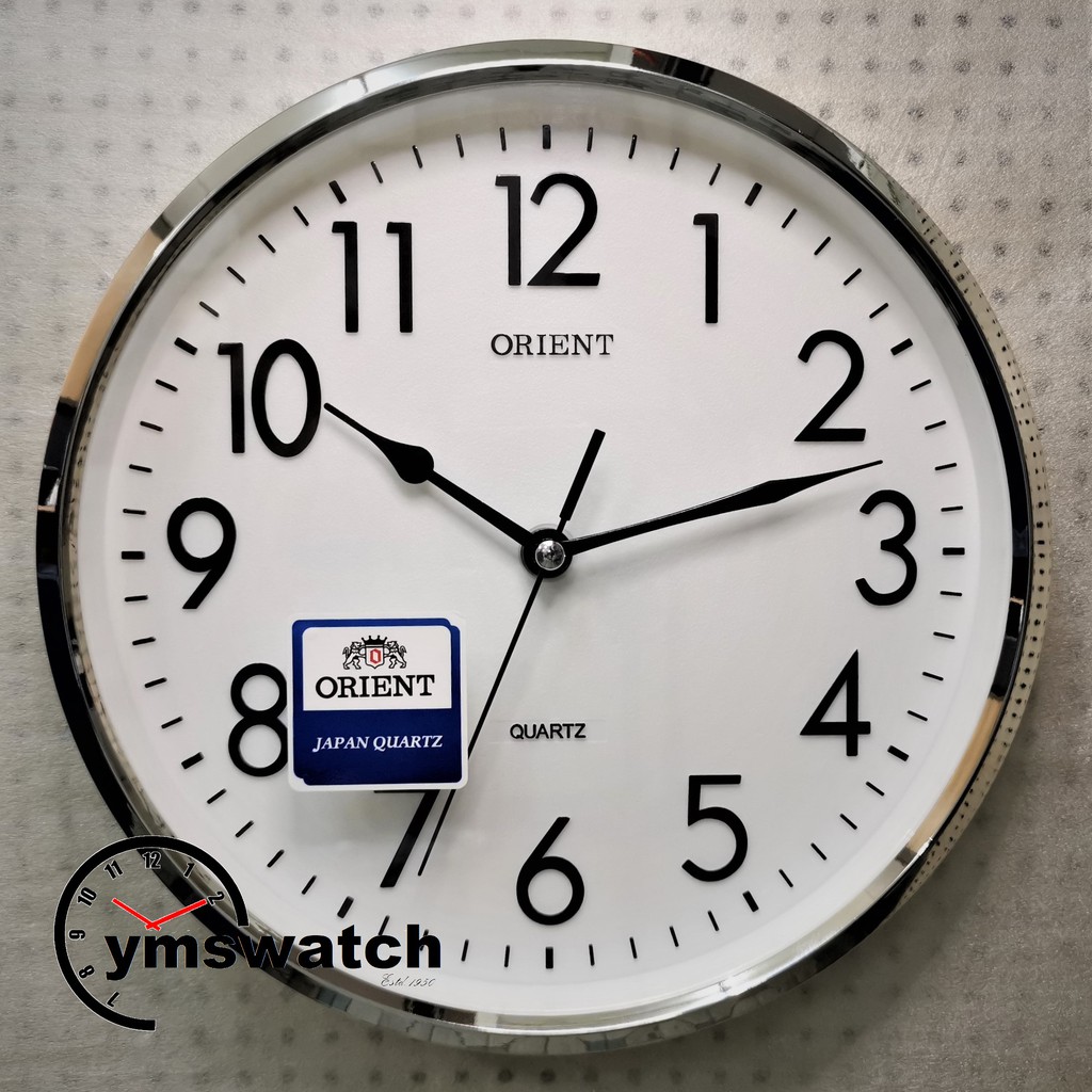Orient Wall Clock OR117 Chrome Frame Japan Movement Jam Dinding [Ready ...