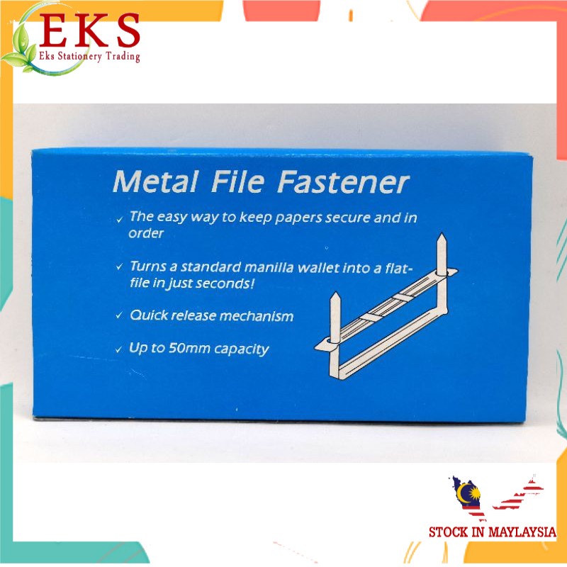METAL FILE FASTENER 50SETS PER BOX PAPER FASTENER | Shopee Malaysia
